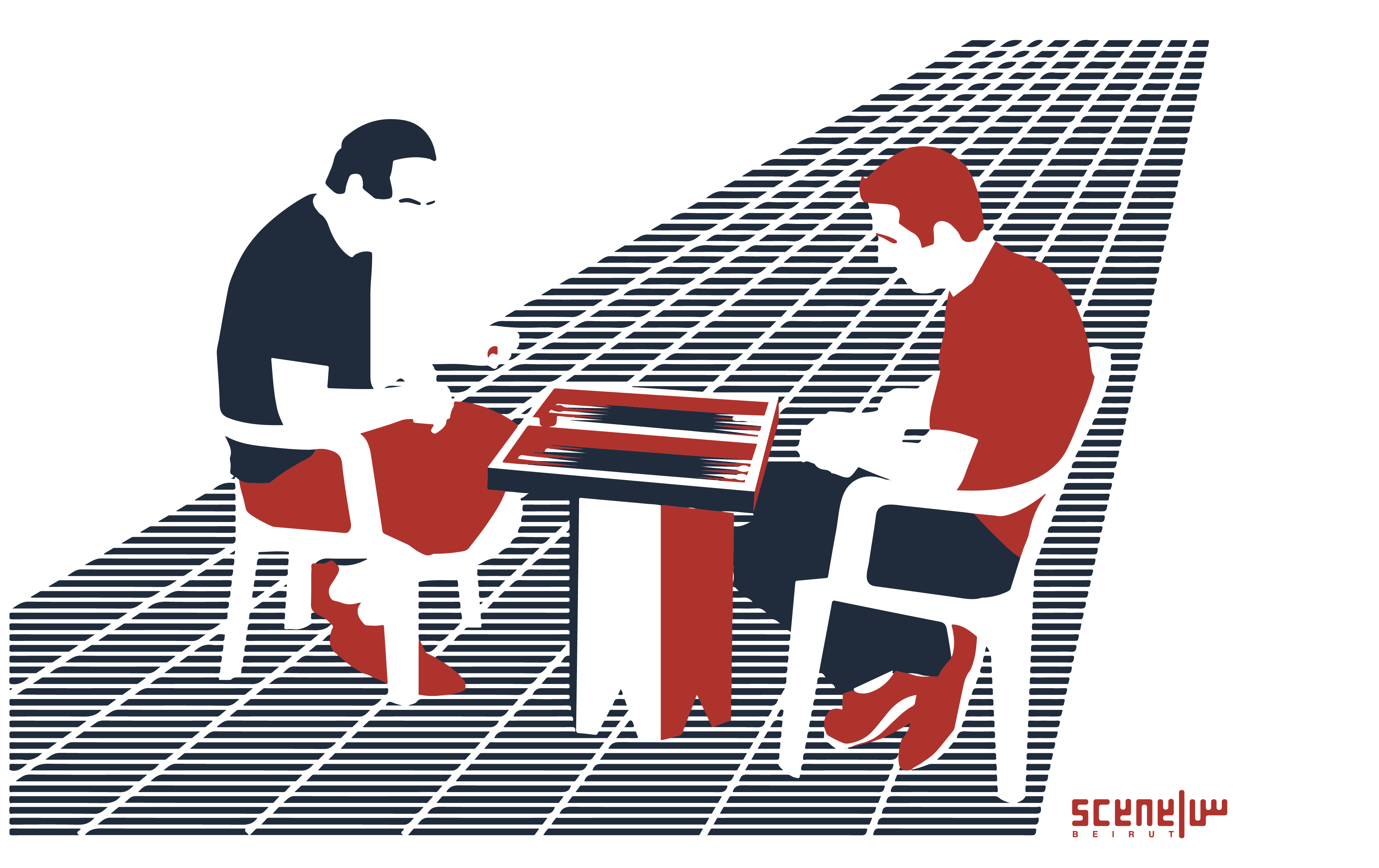 Backgammon Players Illustration – SCENE Studio